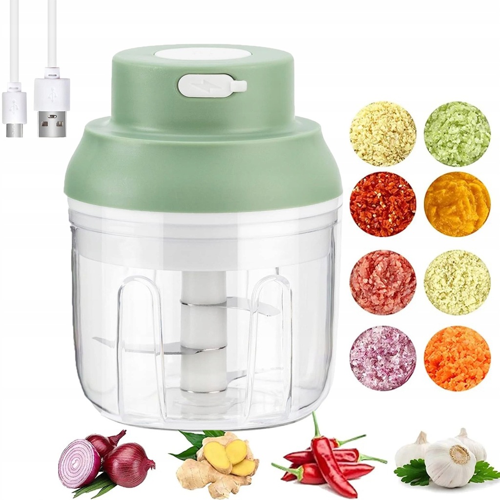 Mini Chopper Elektryczny Blender Do Czosnku Rozdrabniacz Do Cebuli 250 ...