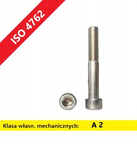 Śruba imbusowa NPG DIN 912 M8x55 A2 - 11446708150 - oficjalne archiwum Allegro