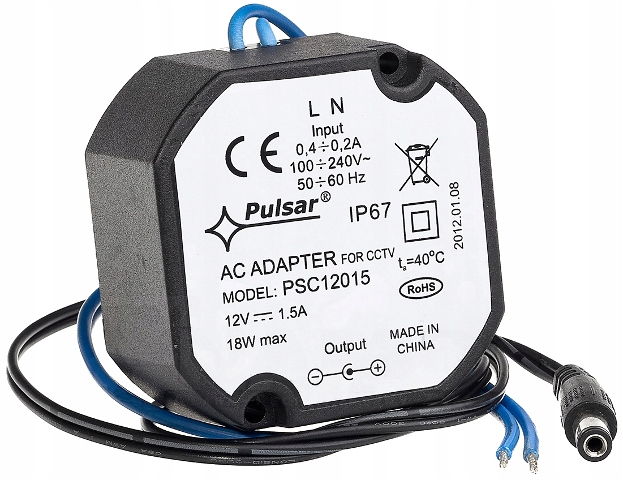 Zasilacz dopuszkowy Pulsar 12V 1,5A hermetyczny - 11262437796 ...