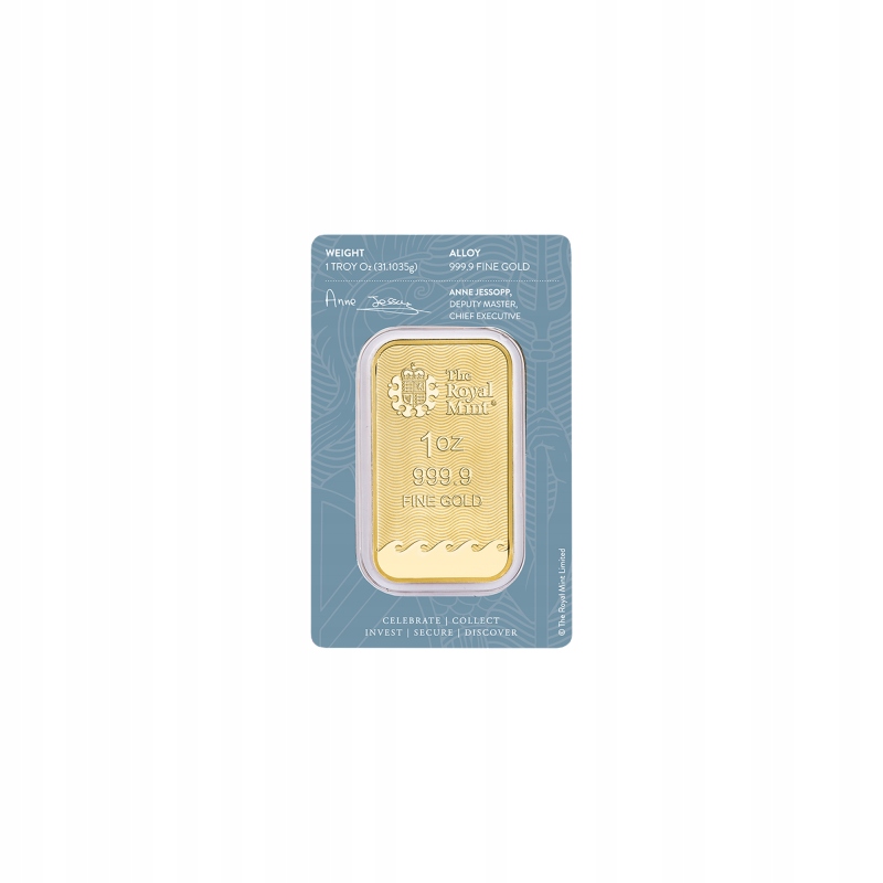 The Royal Mint Sztabka 31,1 gram Złota LBMA Ag999.9 1 uncja 1oz ...