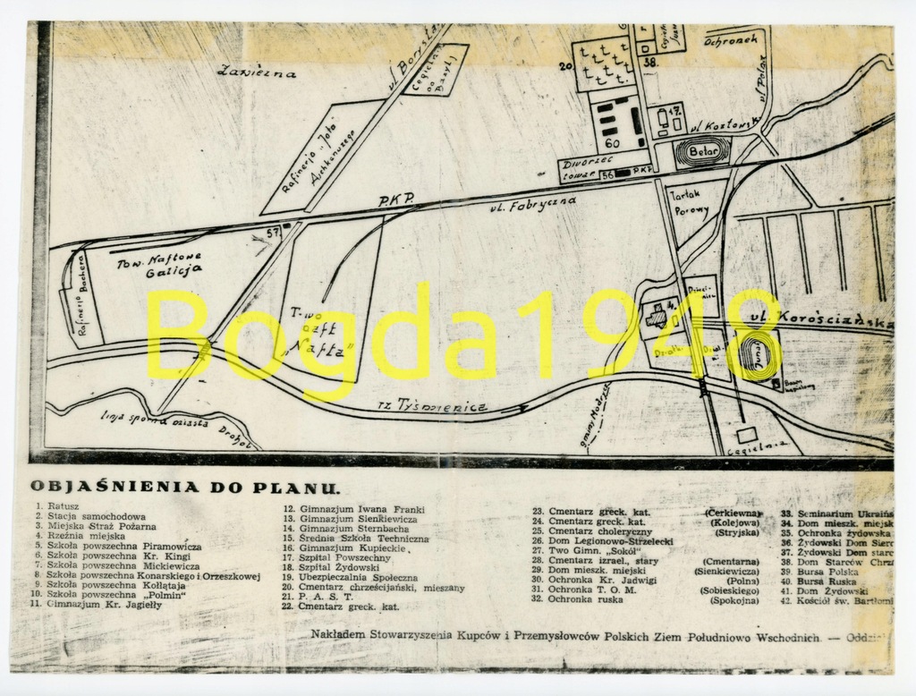 Drohobycz - Przedwojenny plan miasta - 14373151934 - oficjalne archiwum ...