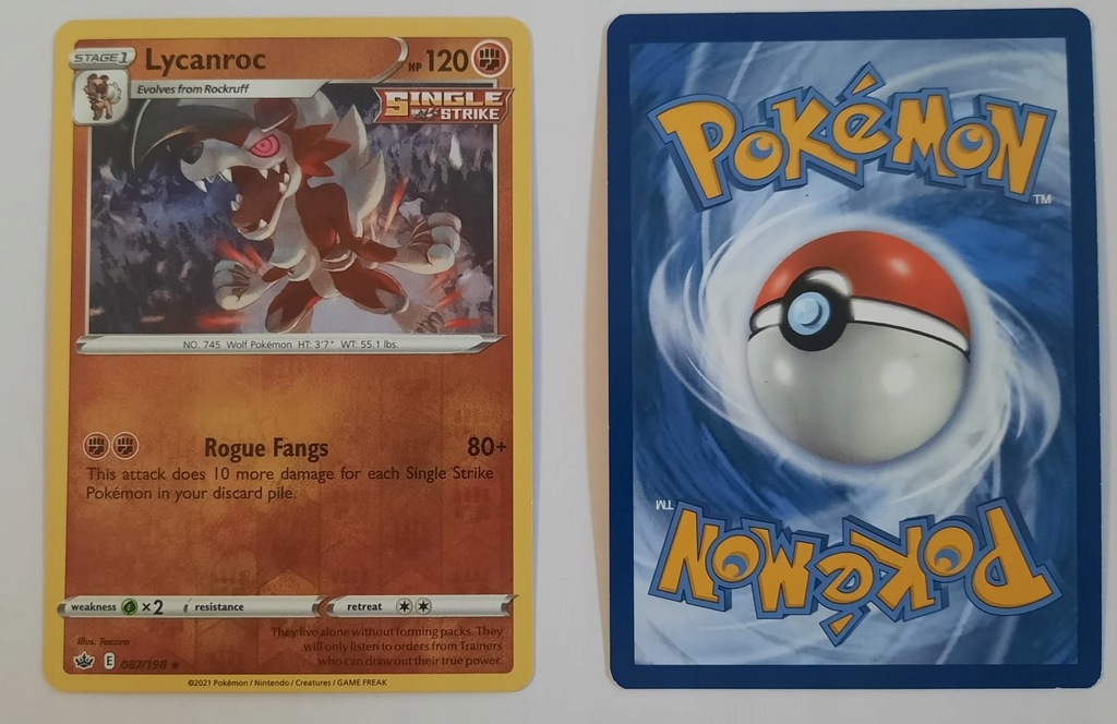 Karta Pokemon LYCANROC ODBLASKOWA Oryginalna TCG - 14950952637 - oficjalne archiwum Allegro