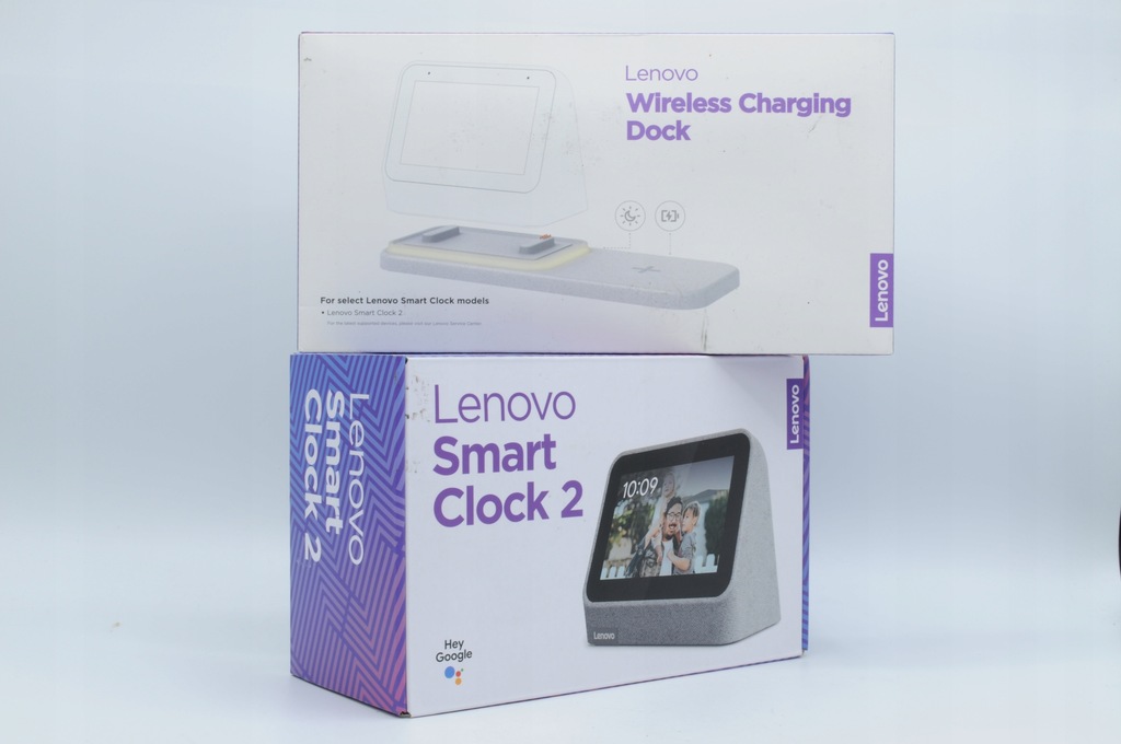 Lenovo Smart Clock 2 Budzik Asystent Google Home - 13459695002 ...