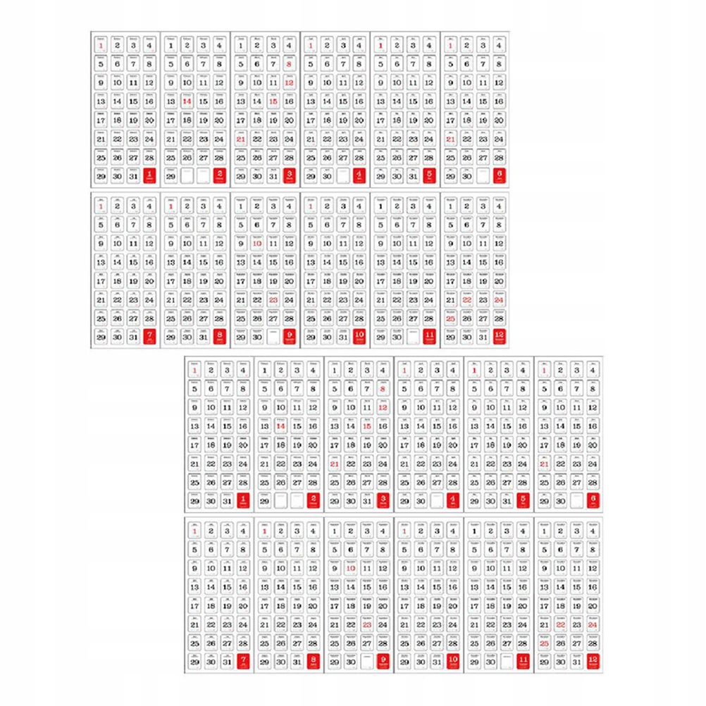365 Days Calendar Stickers Mini Tabs 24 Sheets - 14166898361 ...