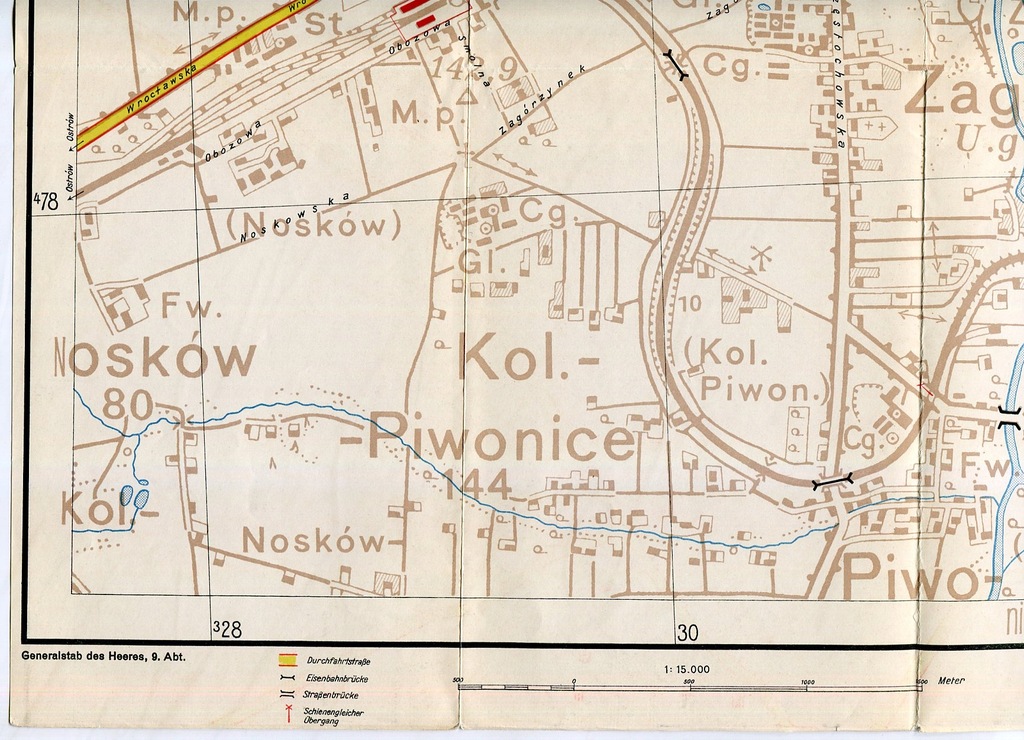 KALISZ :: plan : mapa wojskowa Wehrmacht : 1939 rok - 14866249591 - oficjalne archiwum Allegro