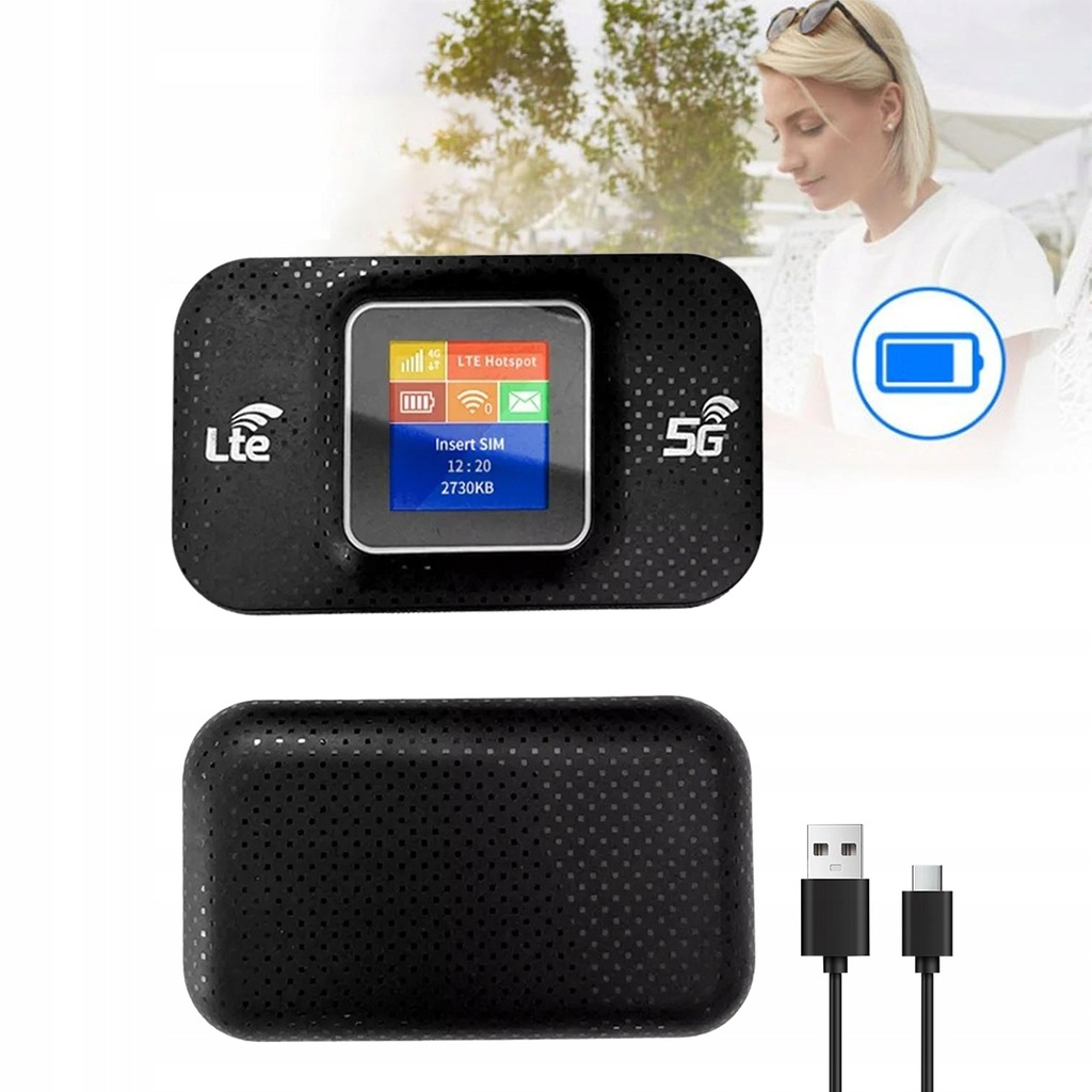 Przenośny router WiFi, router mobilny, 4G LTE internet mobilny 3650MAH ...