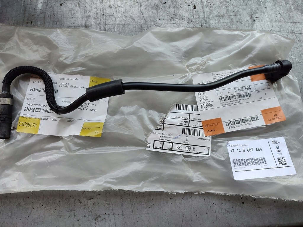 BMW G11 G12 750 PRZEWOD WAZ WODY 8602684 - 12287178524 - oficjalne ...