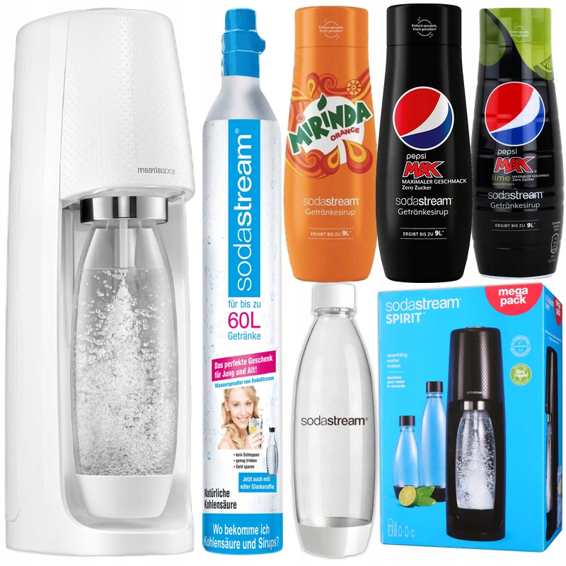 SodaStream SPIRIT Saturator do Wody SYFON + Syropy - 10805602547 ...