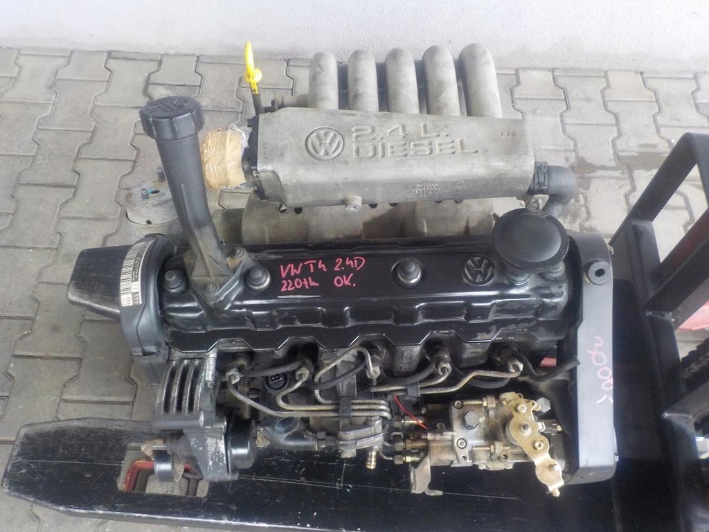 VW T4 2.4D AJA AAB SILNIK KOMPLETNY SPRAWDZONY!! - 12921601185 - oficjalne archiwum Allegro