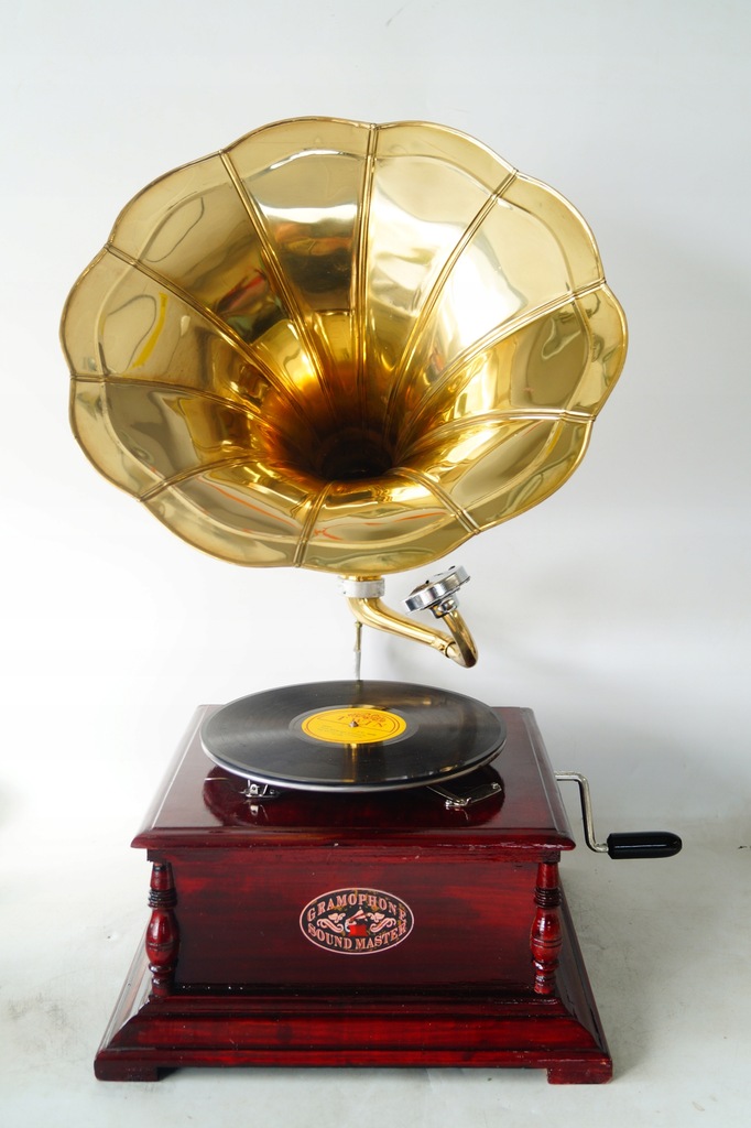 PATEFON GRAMOFON SPRAWNY ZŁOTO KWADRAT - 12623109668 - oficjalne ...