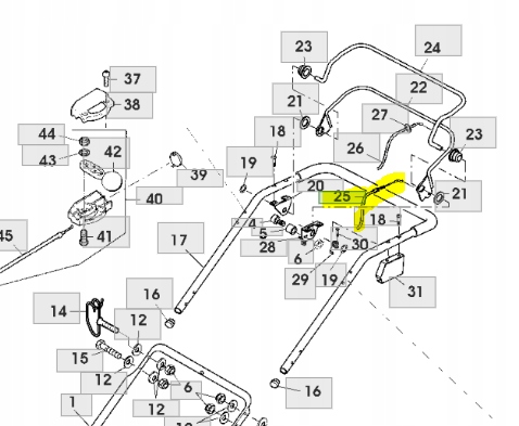 Linka napędu John Deere SA355 SA356 SA357 SA36629 - 14415437350 ...