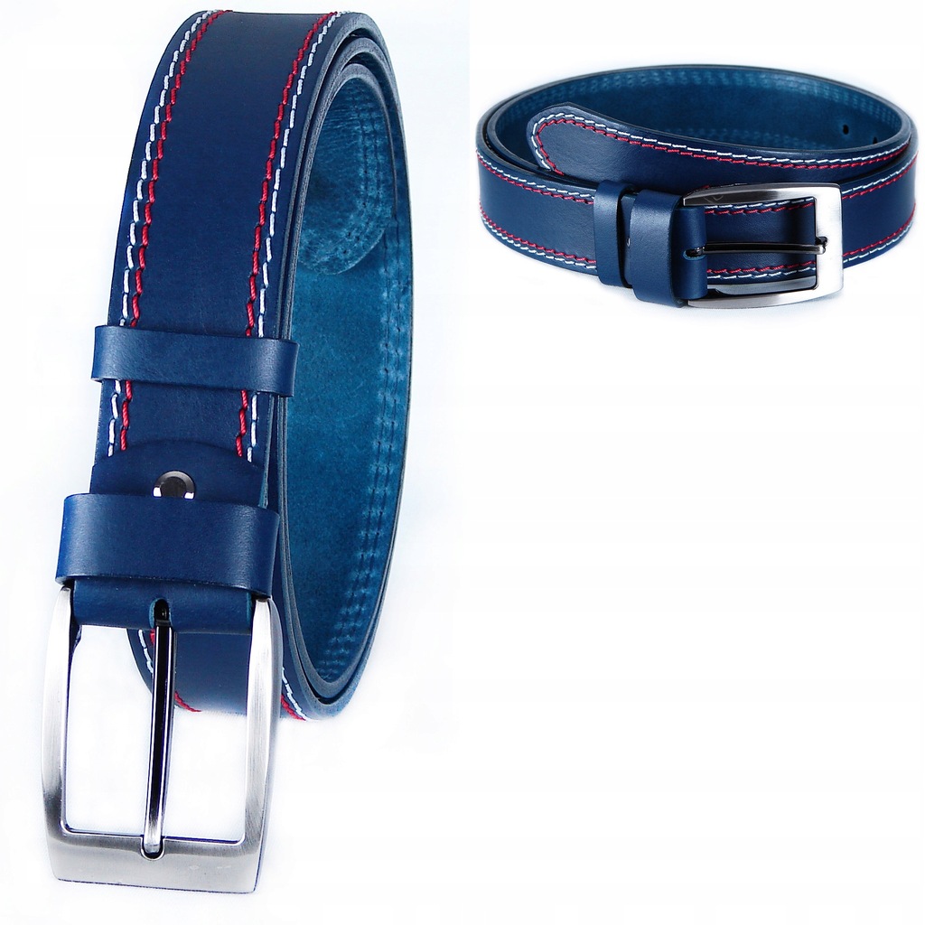 PASEK MĘSKI SKÓRZANY LICOWY POLSKI SZEROKI 100 cm - 14312677020 ...