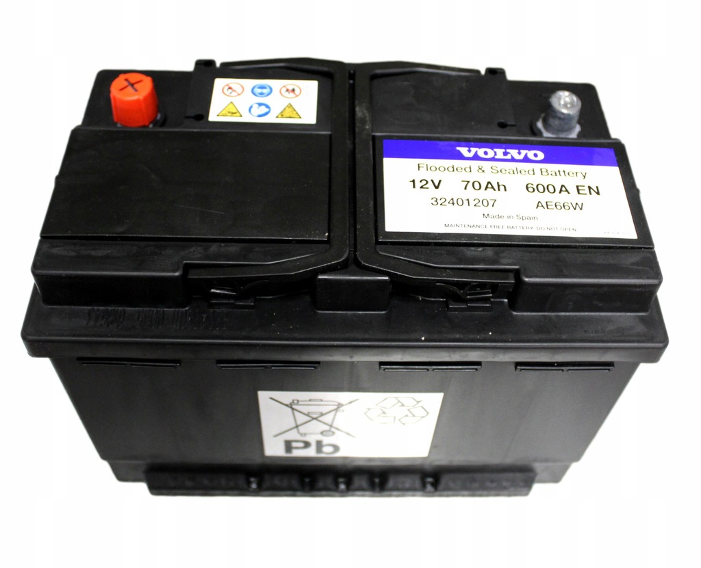 VOLVO S40 V50 S60 V60 V70 S80 XC60 XC70 akumulator 70Ah 600A OE 32401207 - 16465445194 ...