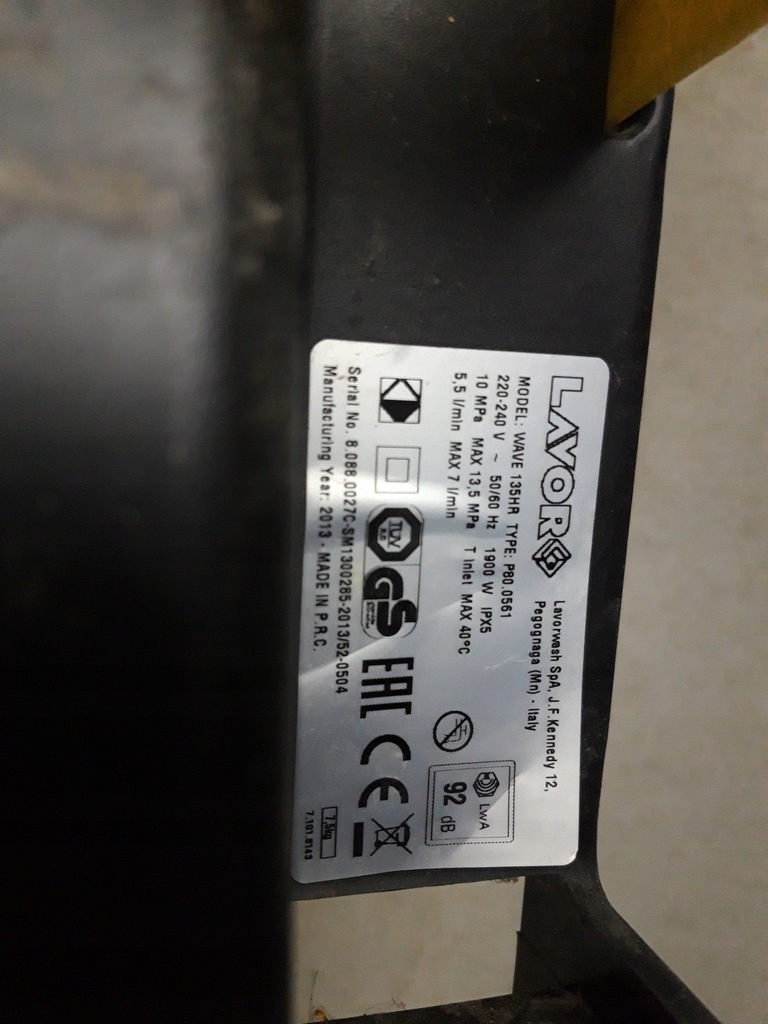 Myjka ciśnieniowa Lavorwash 135 bar 1900 W - 13390051206 - oficjalne archiwum Allegro