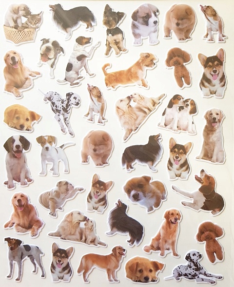 NAKLEJKI EDUKACYJNE PUFFY WYPUKŁE PSY PIESKI PIES - 13639838046 ...