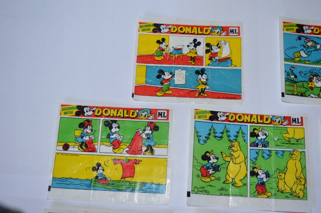 Guma Donald - historyjki obrazkowe,opakowania, PRL - 12593898047 ...