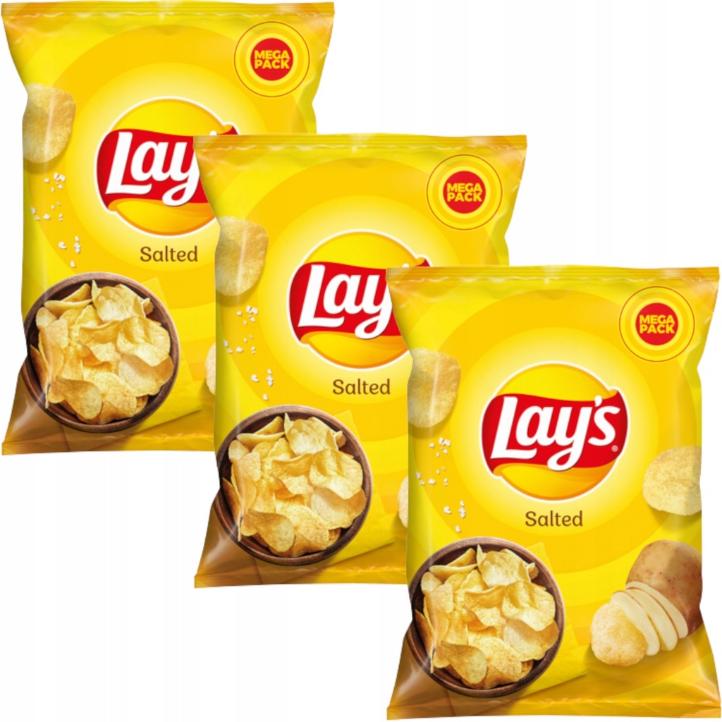 Lay's Lays Salt Chipsy ziemniaczane solone 3x 215g - 11620819506 ...