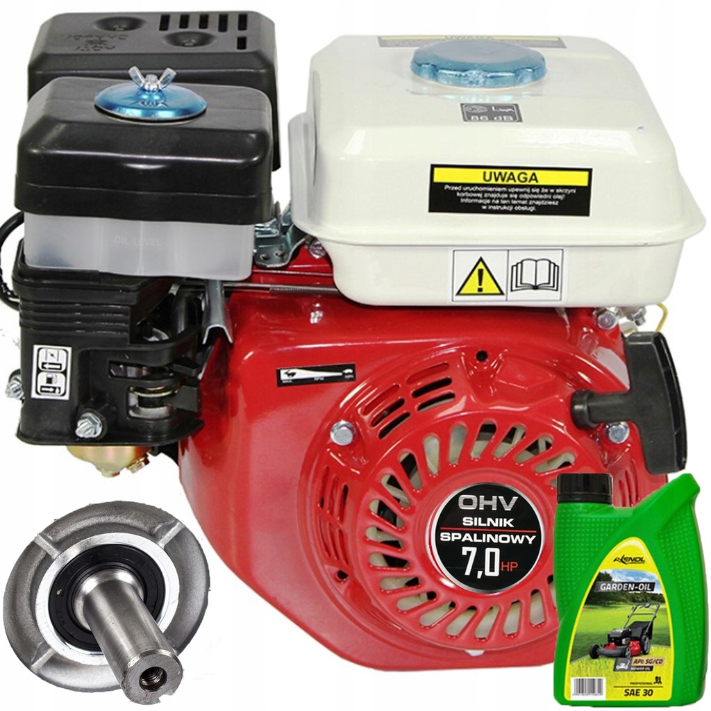 SILNIK SPALINOWY GX160 OHV 7KM WAŁEK 19MM + OLEJ - 8630378177 - oficjalne archiwum Allegro