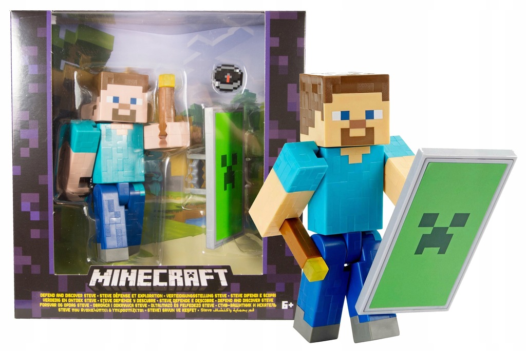 Minecraft Steve Figurka Stiw Maincraft z pochodnią - 8949429198 ...