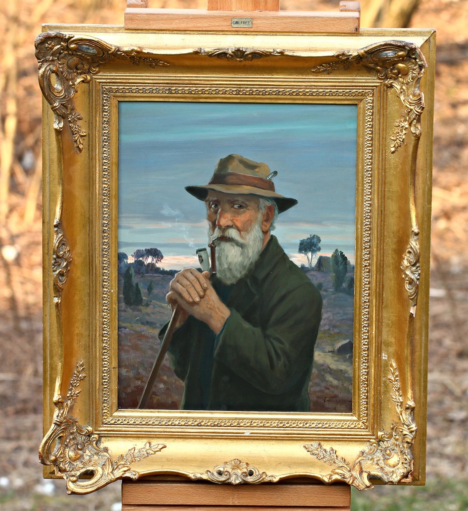 HANS FENGER - PORTRET GÓRALA CENNY OBRAZ OLEJNY - 12210184216 ...