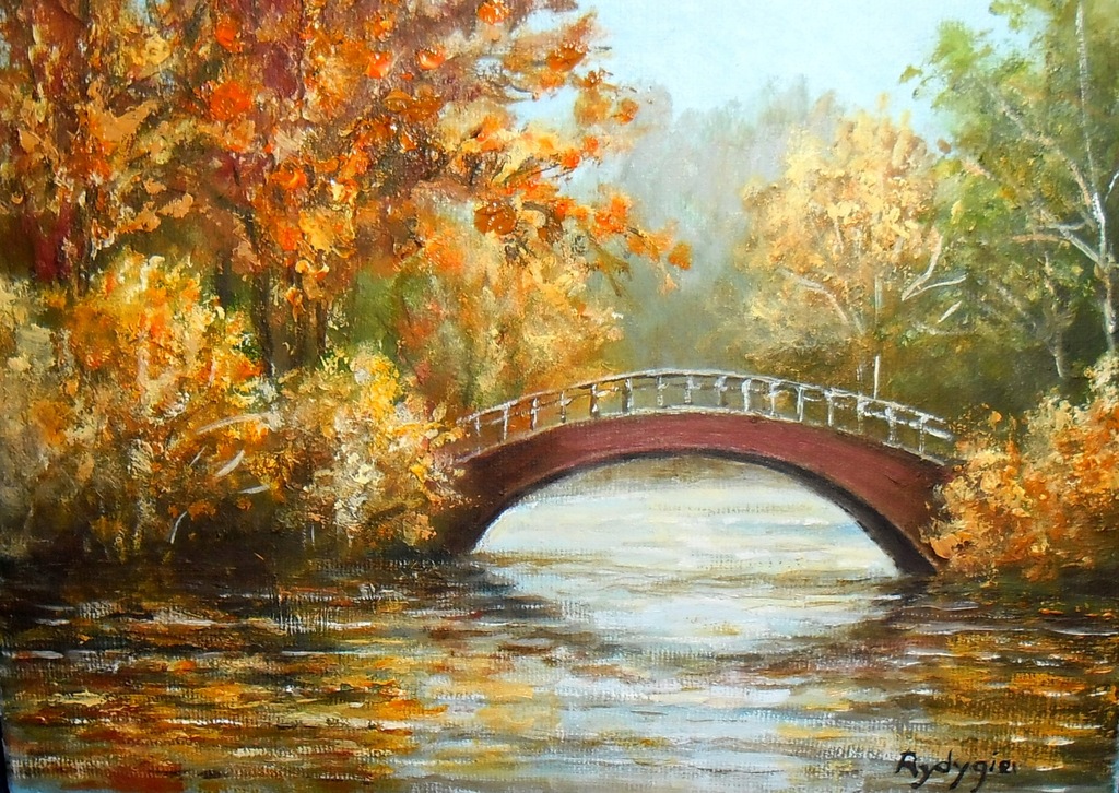 JESIEŃ,JEZIORO, obraz olejny 24X18 - 10205526655 - oficjalne archiwum ...