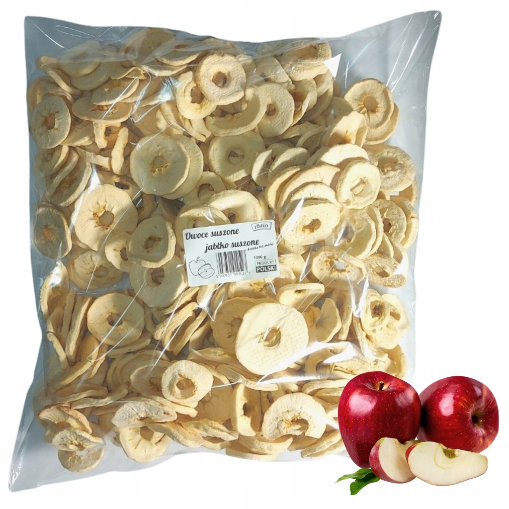 Suszone jabłka 1 kg POLSKIE jablka BEZ SKÓRKI - 12953588107 - oficjalne ...