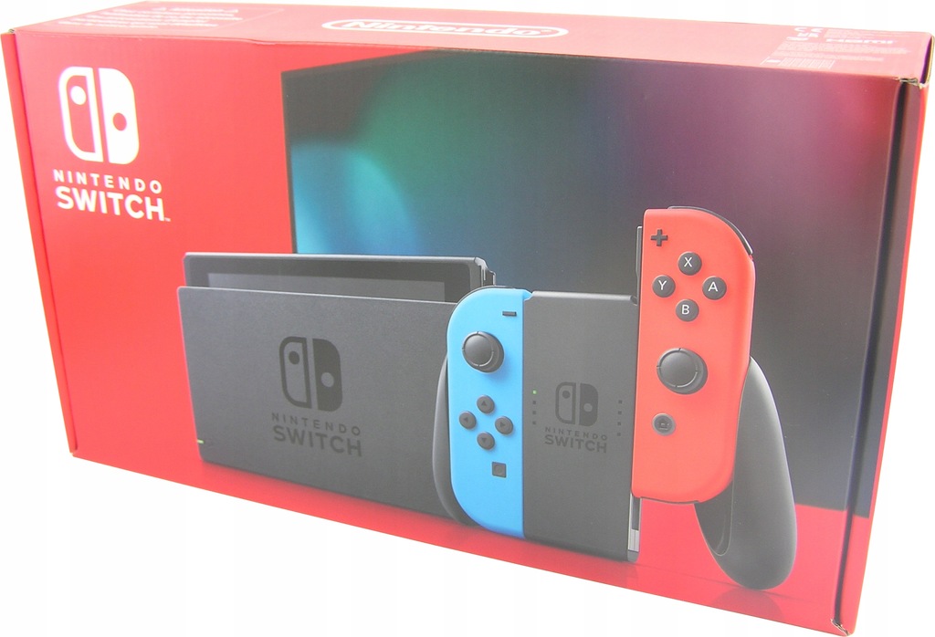 KONSOLA NINTENDO SWITCH V2 2019 NEON RED BLUE - 11247515903 - oficjalne ...