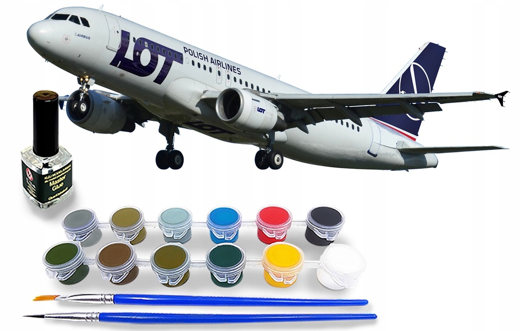 MODEL SAMOLOTU AIRBUS A-320 LOT POLISH FARBY KLEJ - 11153707846 ...