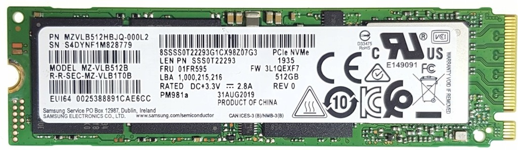 Dysk SSD SAMSUNG MZ-VLB512B M.2 NVMe 512GB - 11418145999 - oficjalne ...