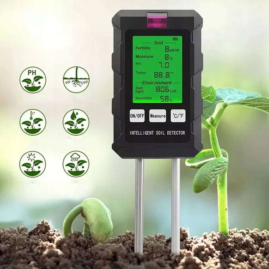 KWASOMIERZ GLEBOWY DO GLEBY ZIEMII MIERNIK TESTER PH TEMPERATURA ...