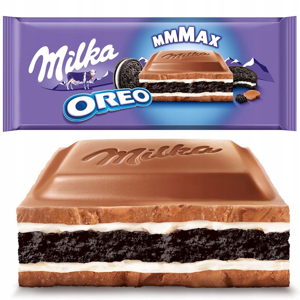 Milka Czekolada mleczna MMMAX OREO 300g XXL - 11475250108 - oficjalne ...