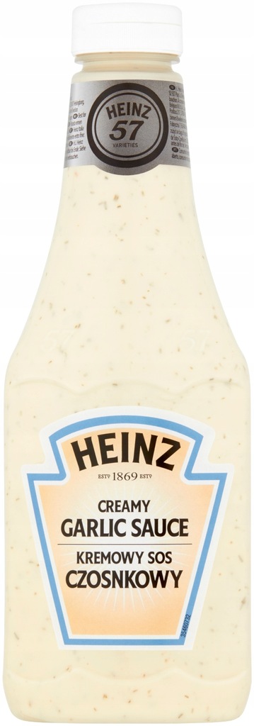 HEINZ SOS CREAMY GARLIC SAUCE CZOSNKOWY 875ML TERMIN 31.12.2023 ...