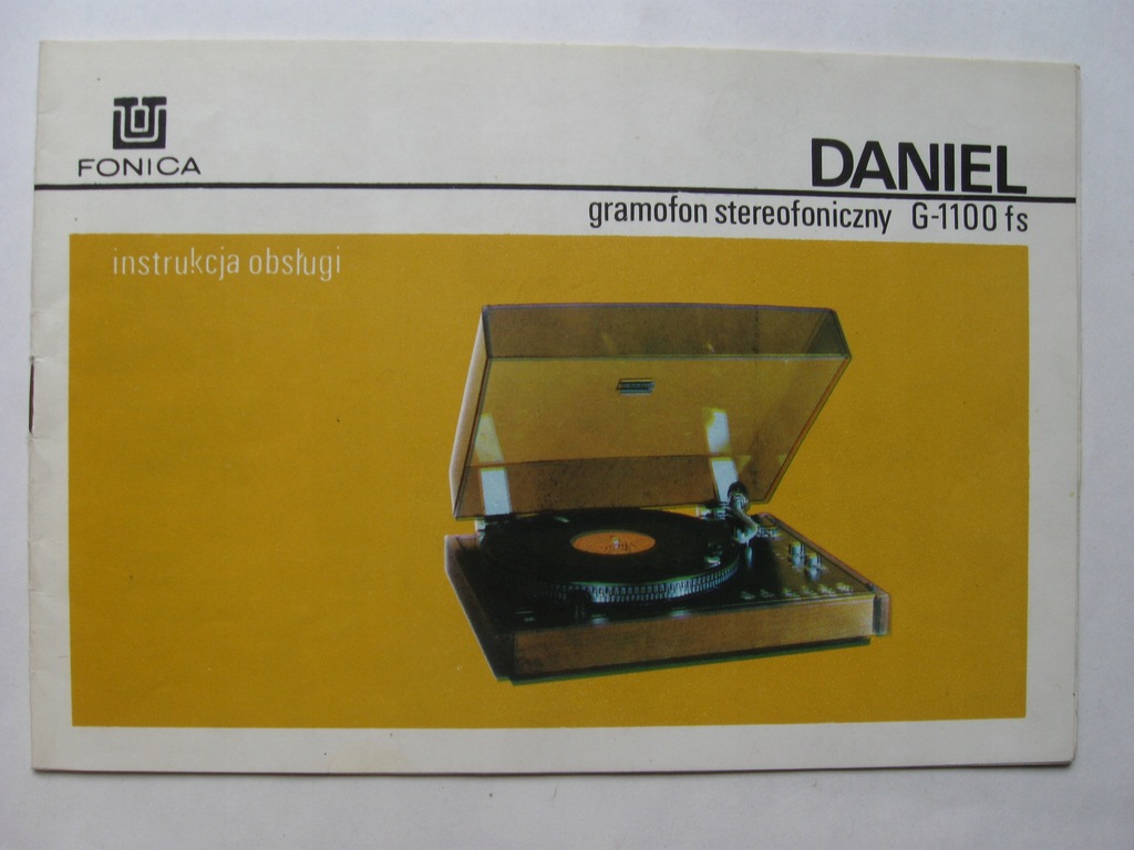 Gramofon UNITRA DANIEL G-1100 Instrukcja Schemat - 12557395401 ...