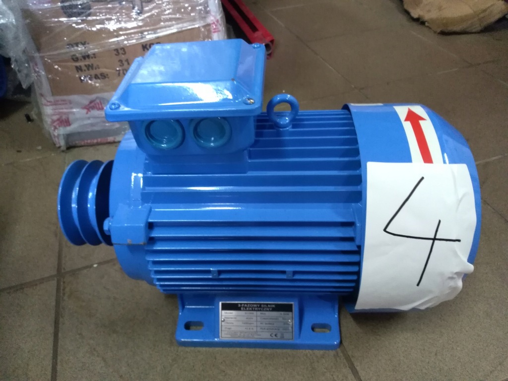 SILNIK ELEKTRYCZNY 3 FAZOWY 5,5KW 1450RPM (3) - 10723214087 - oficjalne archiwum Allegro