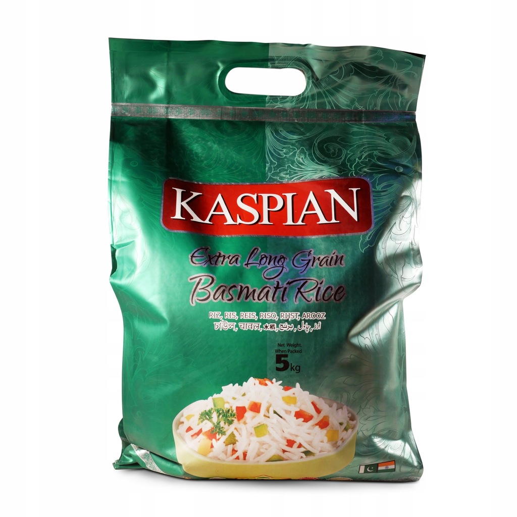 RYŻ BASMATI DŁUGOZIARNISTY EXTRA LONG 5 kg KASPIAN - 13345301832 ...