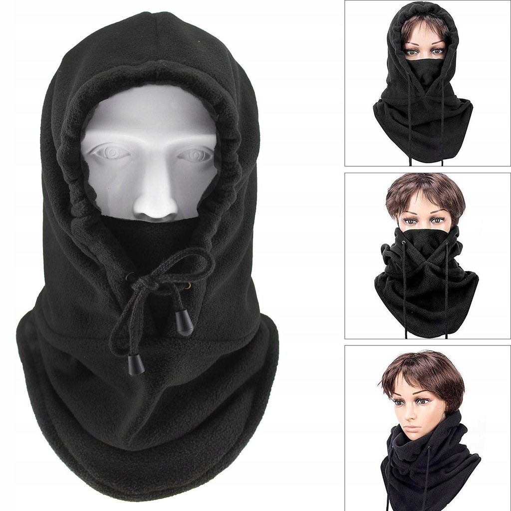 Fleece Sport Motorcycle Bike Balaclava Ski , Black - 14154345144 ...