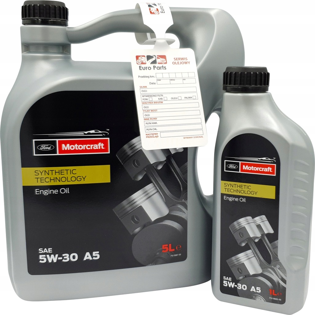 FORD OLEJ FORDA MOTORCRAFT 5W30 6L FILTR A5B5 - 13504358571 - oficjalne archiwum Allegro