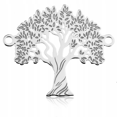 Łącznik Drzewko Symbol Rodziny, srebro rodowane - 10745812538 ...