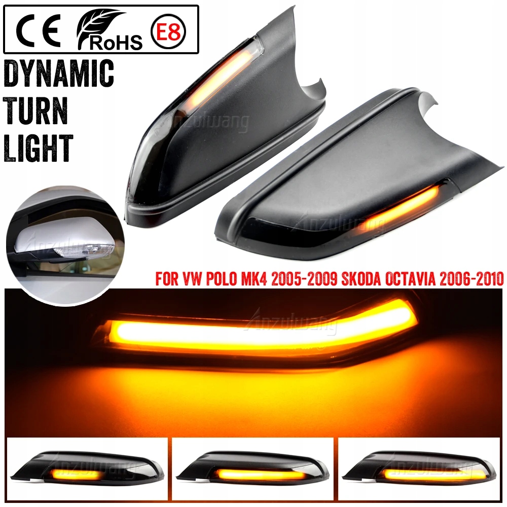 LED Dynamic Turn Signal Light For VW Polo MK4 9N 05-09 For Skoda ...