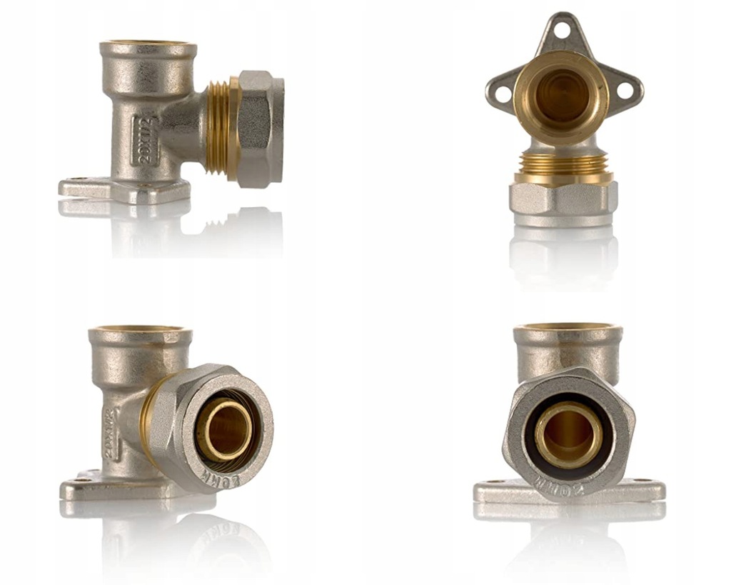 PEX-AL-PEX 1/2"F X 20 kolano płytowe ścienne - 12512546572 - oficjalne archiwum Allegro