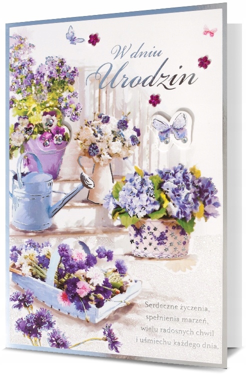 Kartka na urodziny dla kobiety koleżanki 3D H1618 - 13282682381 - oficjalne archiwum Allegro