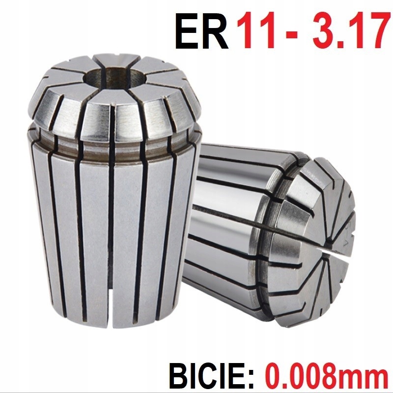 Tulejka tuleja zaciskowa ER11-3,175 CNC 0,008mm - 12909675921 - oficjalne archiwum Allegro