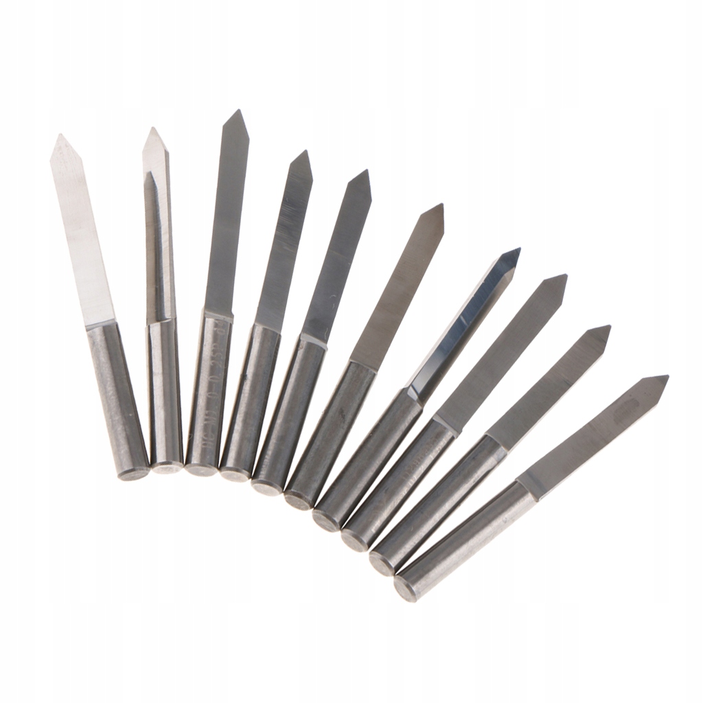 10 Pieces 60 Degree Flat Bottom PCB Engraving Bit 4mm Shank CNC 0.1mm ...