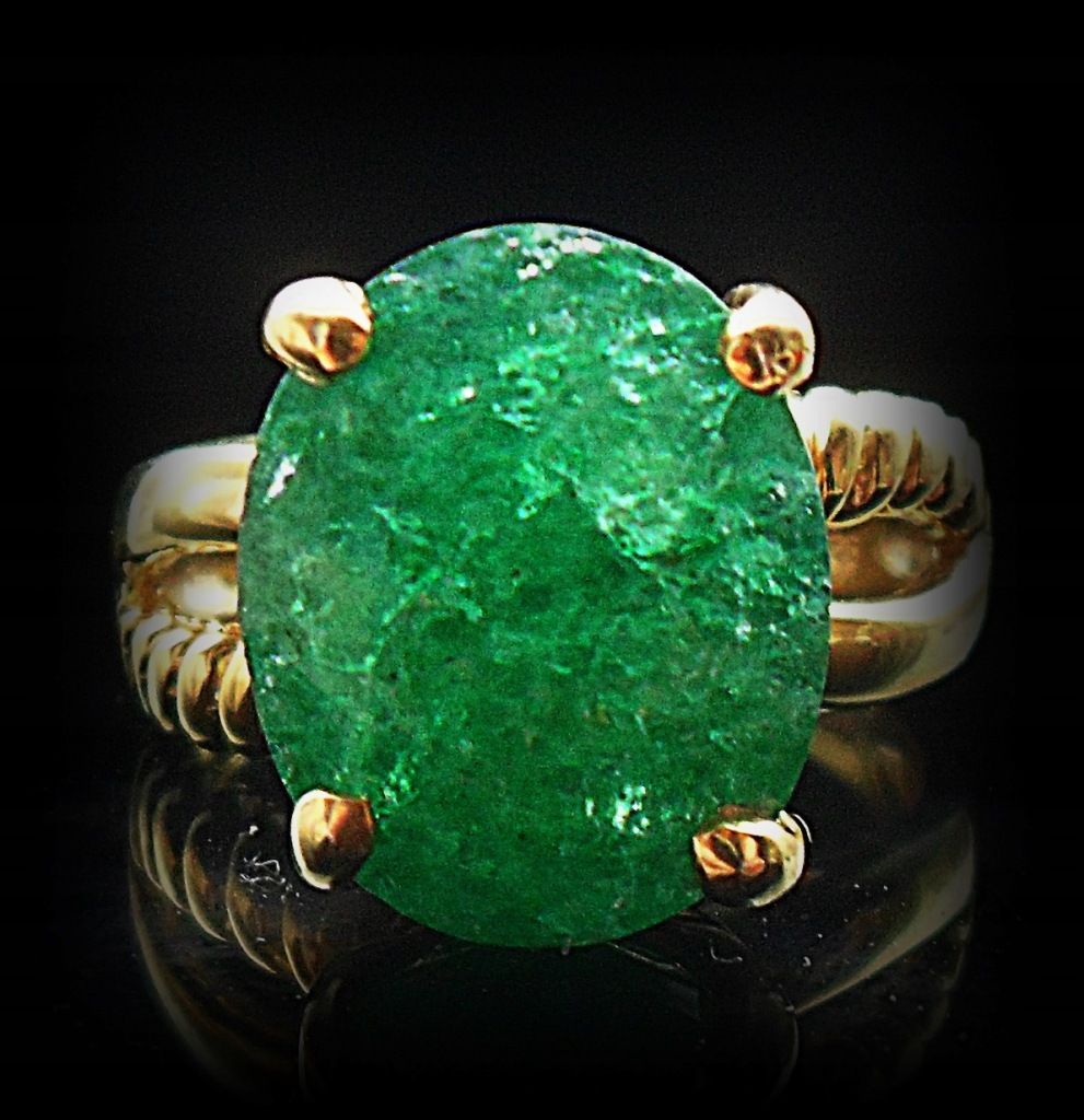 N A T U R A L N Y SZMARAGD 10CT ZAMBIA PIEKNY,SREBRO ZLOTO - 15124016579 - oficjalne archiwum ...