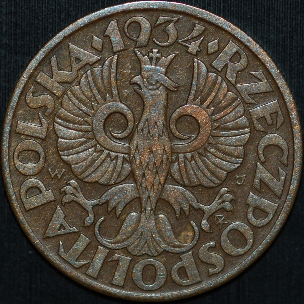 5 groszy 1934 - piękny egzemplarz - NAJRZADSZE - 12160162340 - oficjalne archiwum Allegro