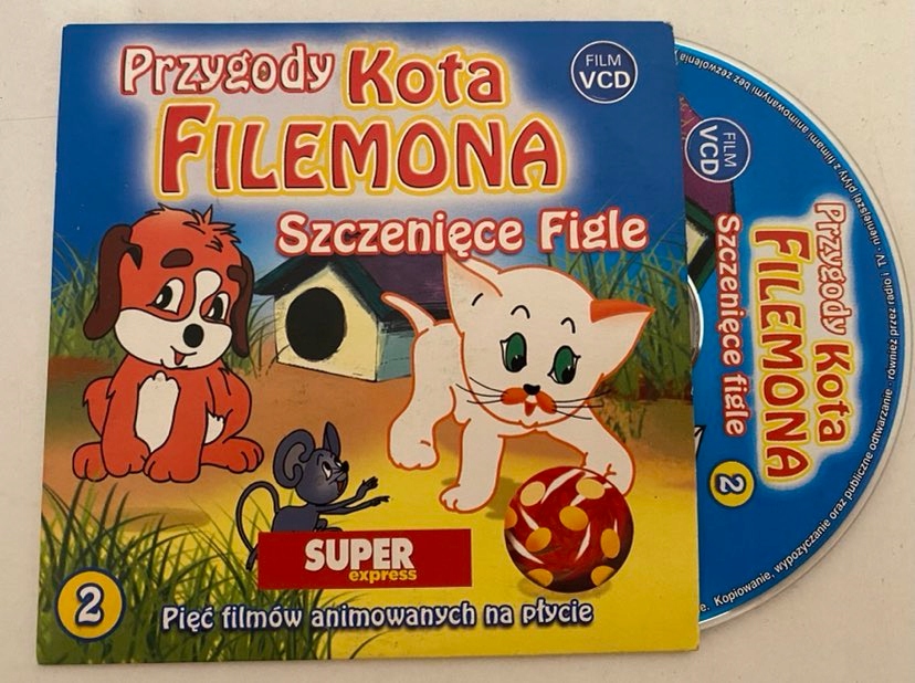 PRZYGODY KOTA FILEMONA SZCZENIĘCE FIGLE FILM VCD - 14251339442 ...