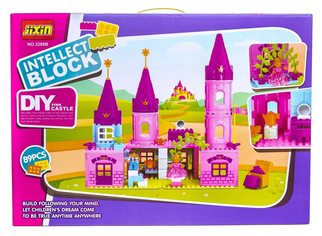 Klocki JIXIN zamek księżniczki i księcia 89 el. - 7701194386 ...