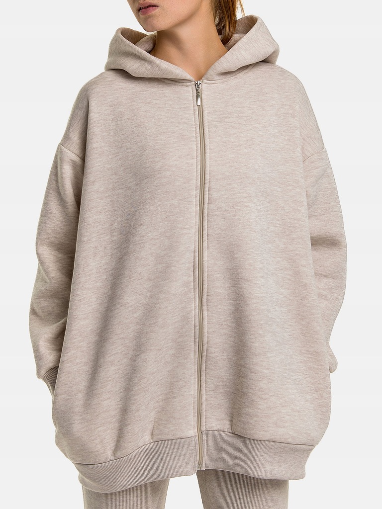CUDOWNA BLUZA DRESOWA OVERSIZE ROZPINANA Z KAPTUREM L/XL - 14411203677 - oficjalne archiwum Allegro