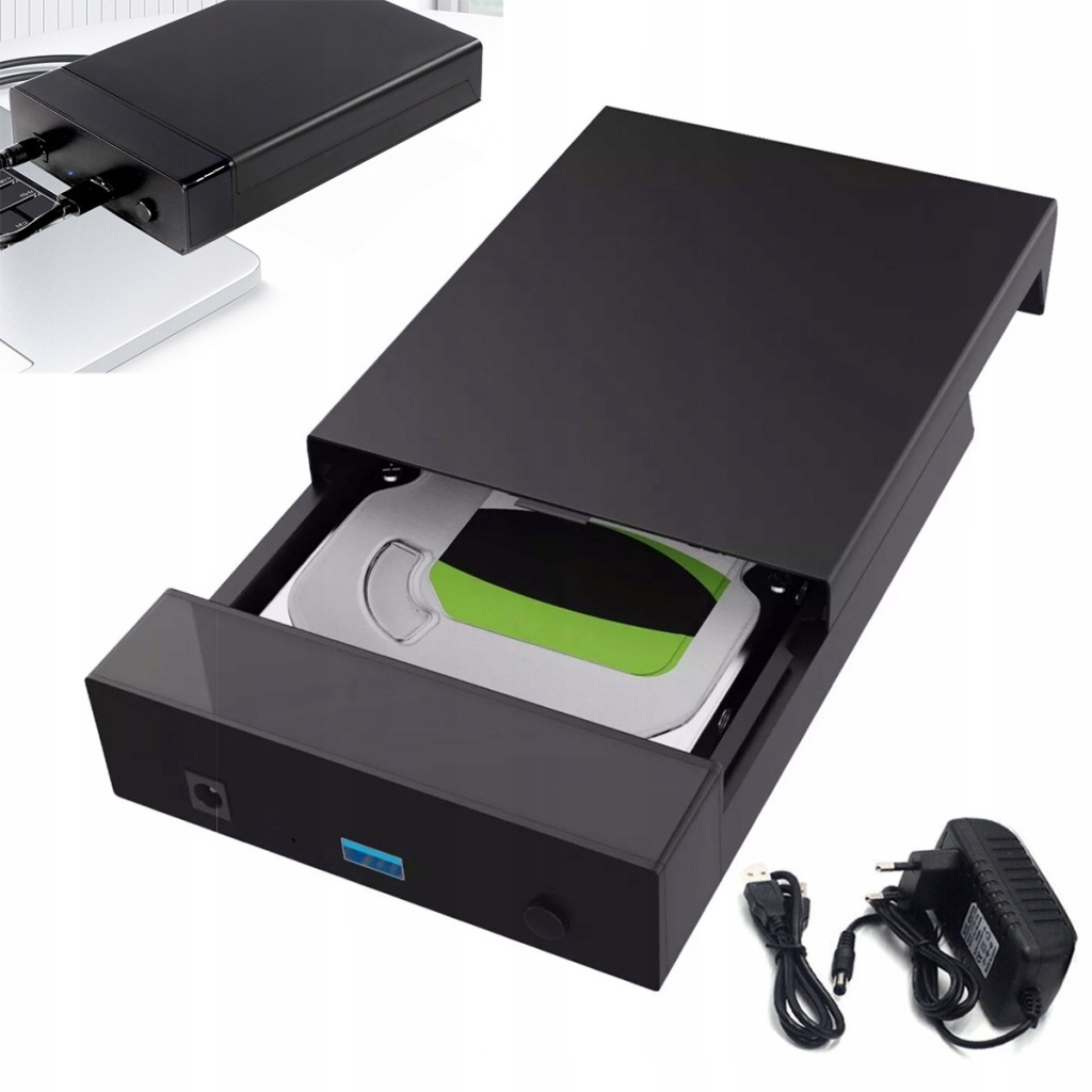 CASE OBUDOWA HUB KIESZEŃ NA DYSK HDD SSD 3,5" SATA KIESZEŃ 3 18 TB ...