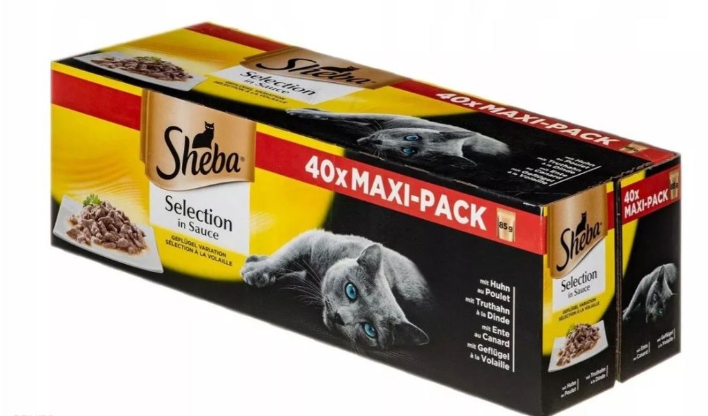 Zestaw saszetek dla kota Sheba Wybór dań w sosie - 11624622475 ...